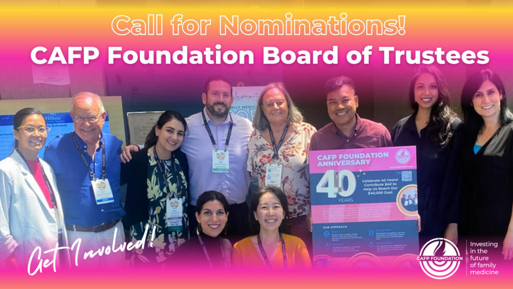 Call for Nominations: CAFP Foundation Board of Trustees - California ...